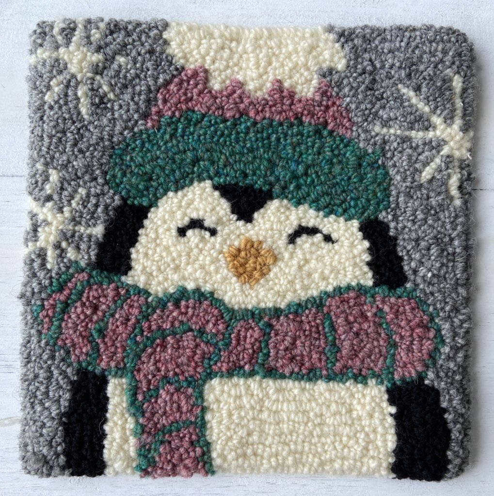 Happy Penguin Rug Punching Kit | Upper Canada Quiltworks